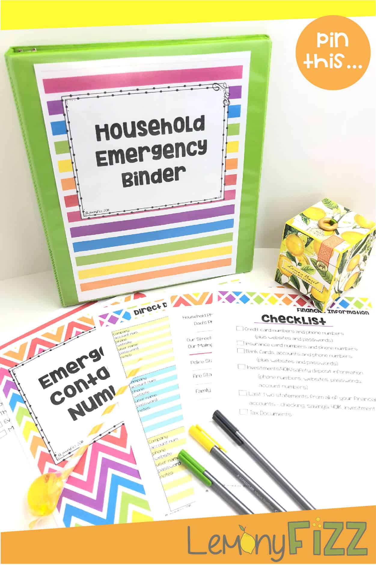 Create Your Own Family Emergency Binder: Quick and Easy Printable