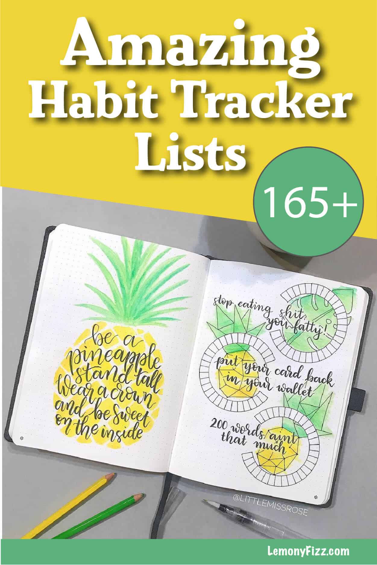 165 Habit Tracker Ideas for Journals or Planners