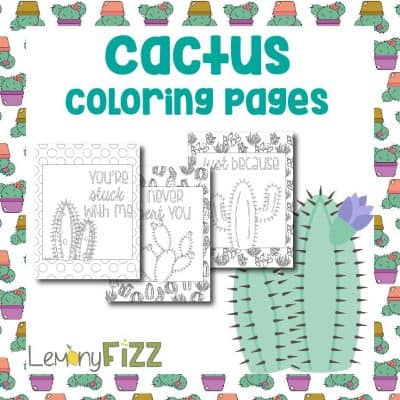 Cactus Coloring Pages Printable Download - LemonyFizz