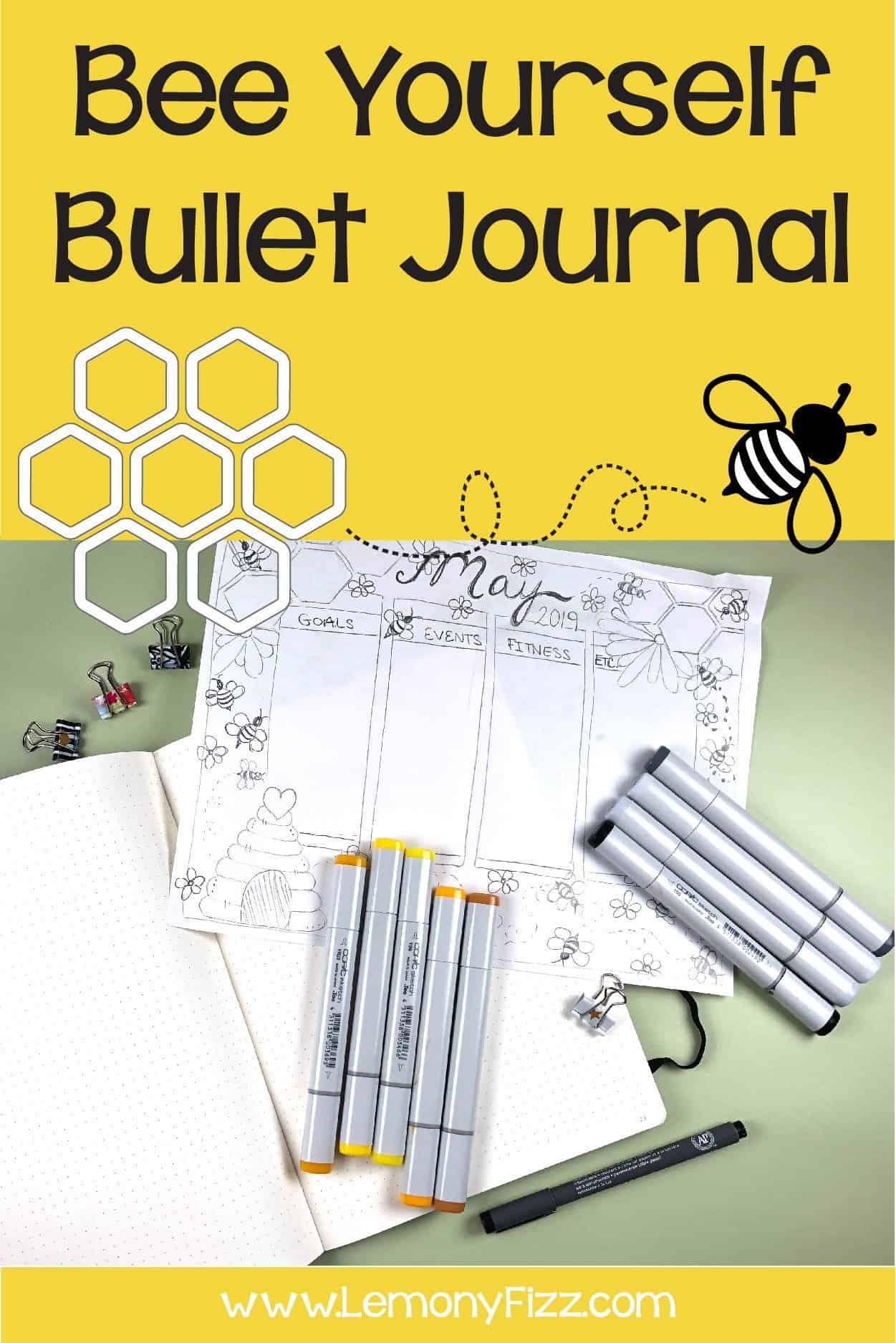 Celebrate Bees with a May Bullet Journal Spread