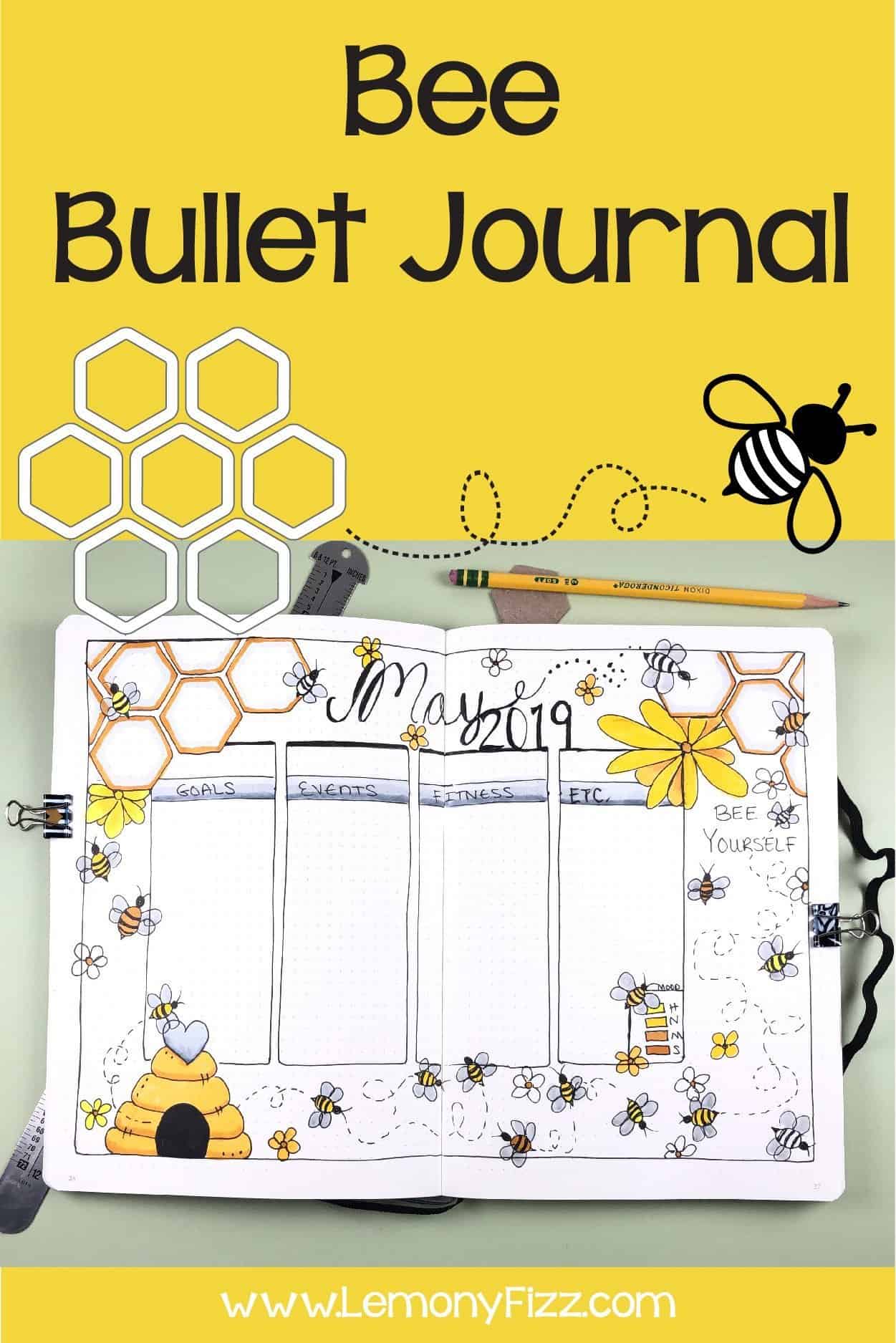 Celebrate Bees with a May Bullet Journal Spread