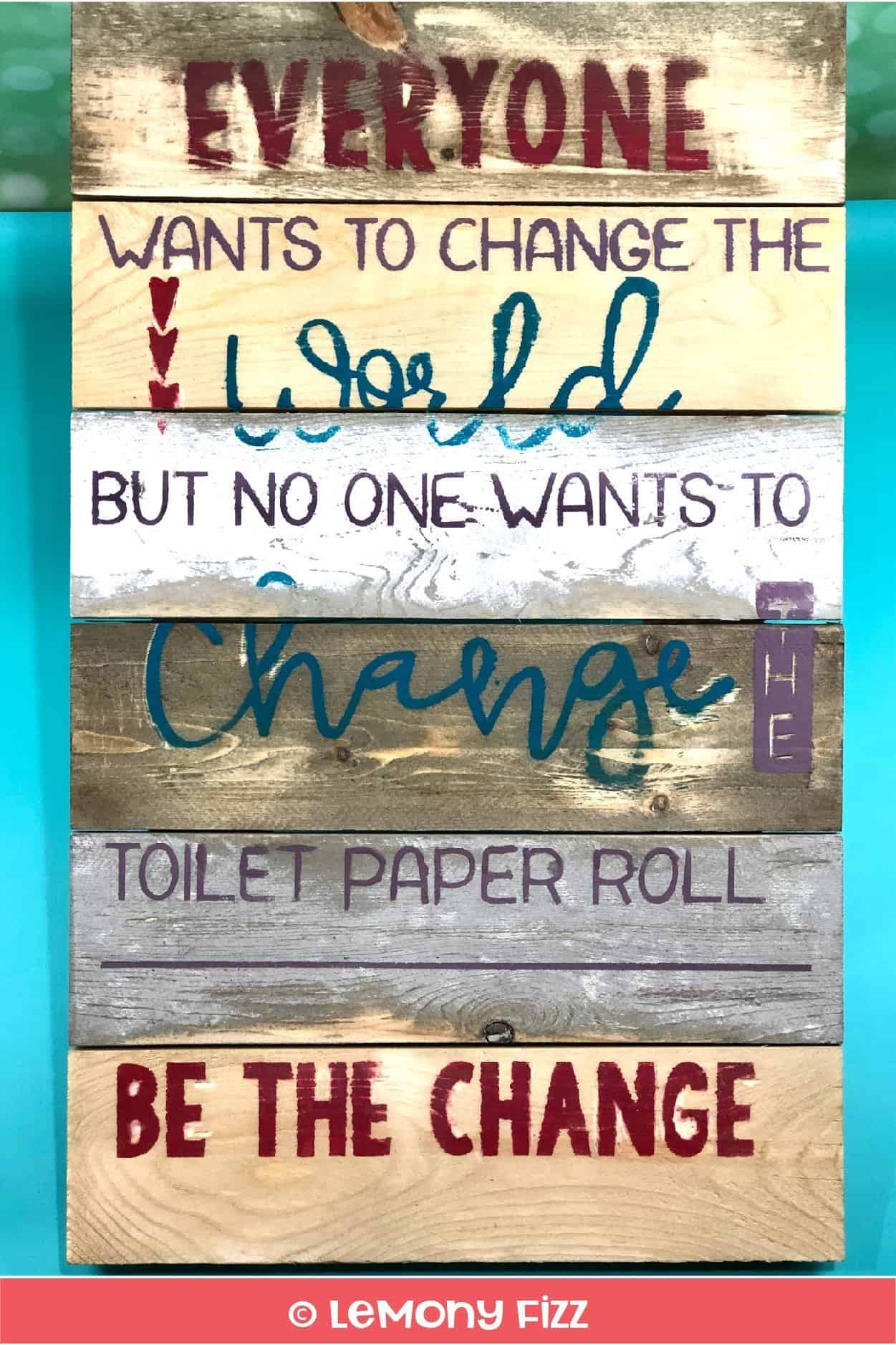 How to Make a DIY Wooden Sign with a Cricut and Stencils