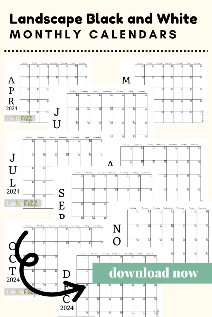 Get Your Free Copy of Monthly Calendar Printable Pages Now