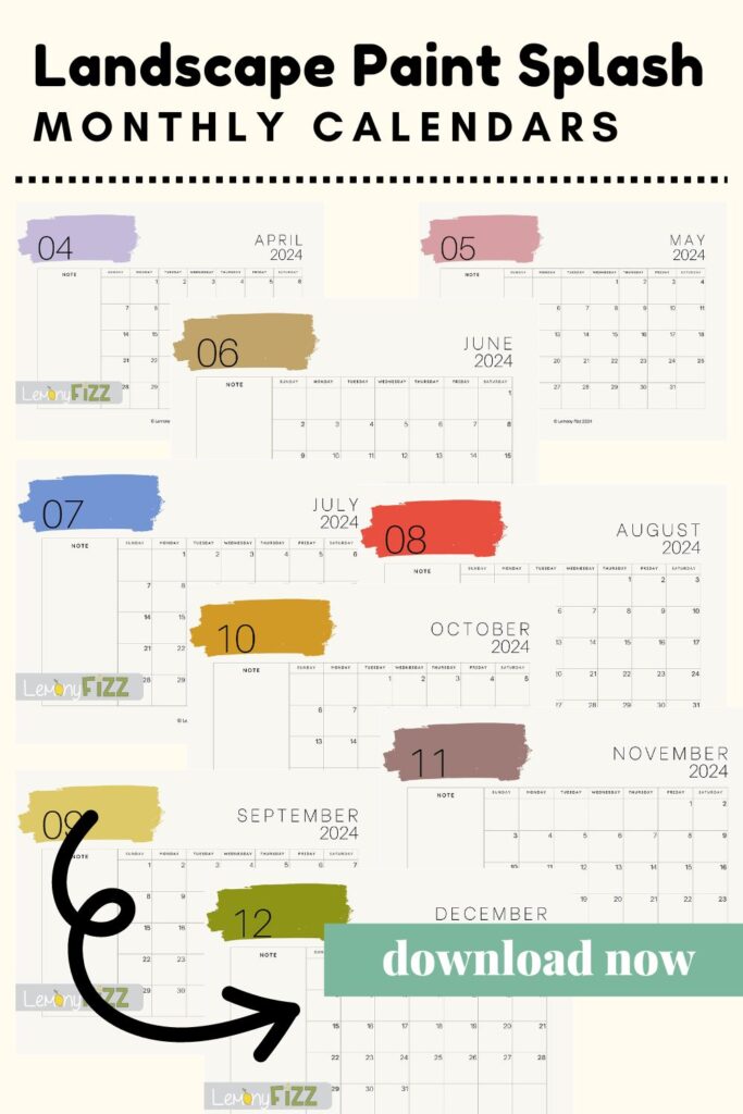 Get Your Free Copy of Monthly Calendar Printable Pages Now