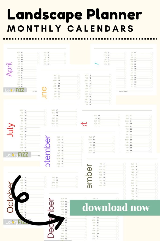 Get Your Free Copy of Monthly Calendar Printable Pages Now