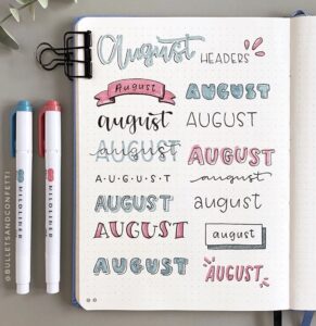 Best Collection of Bullet Journal Headers and Ideas for 2021