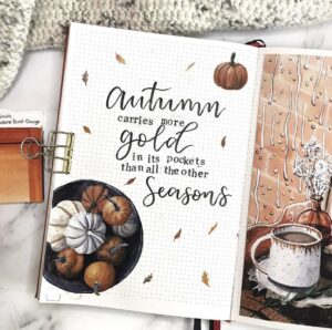 Fall Bullet Journal Layouts that are Better Than the Great Pumpkin