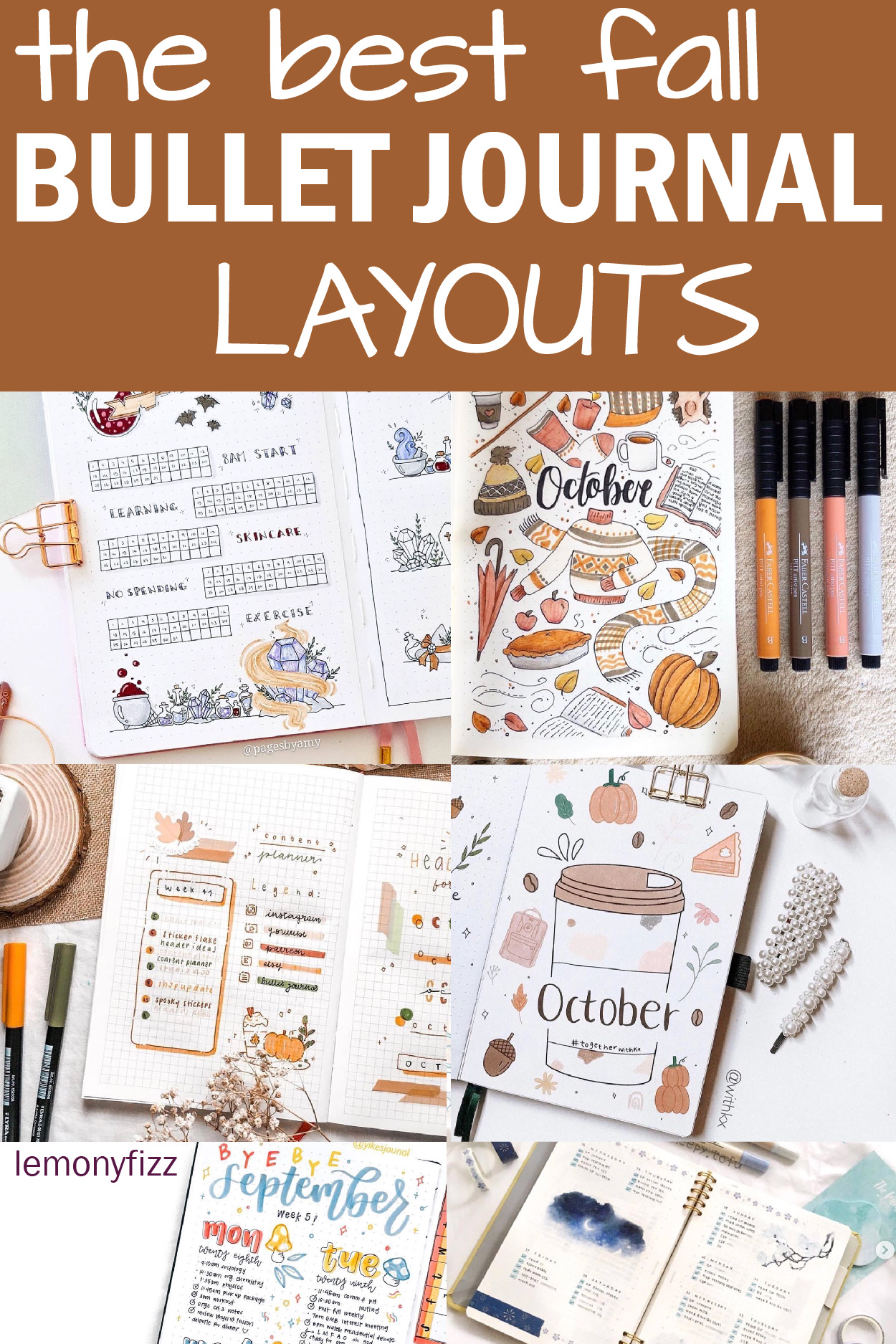 Fall Bullet Journal Layouts that are Better Than the Great Pumpkin
