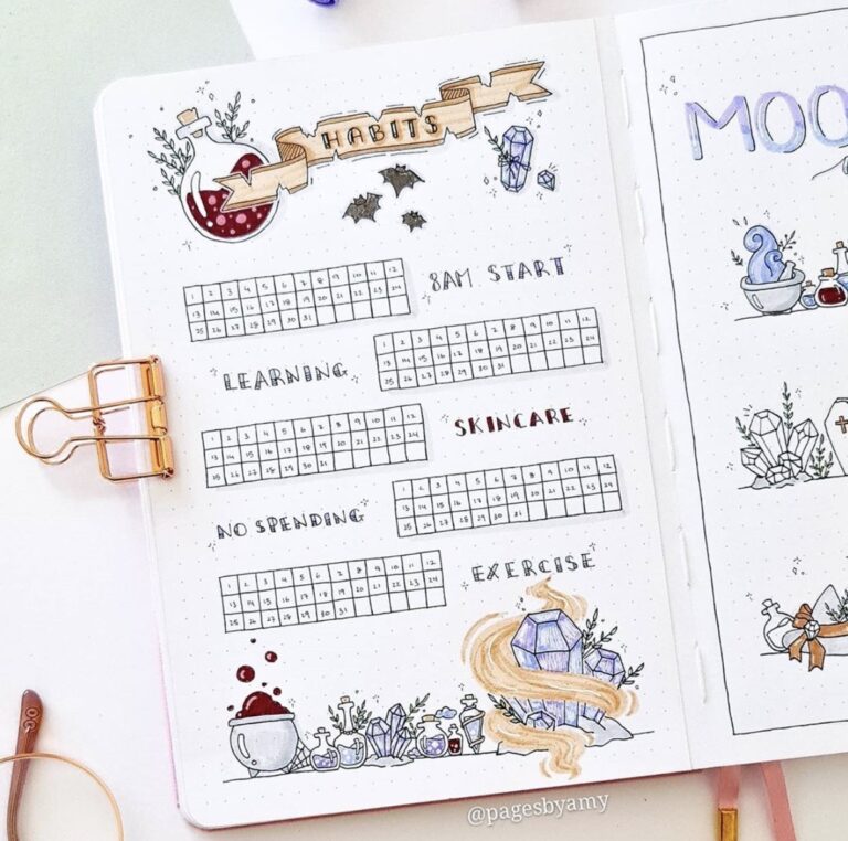 Fall Bullet Journal Layouts that are Better Than the Great Pumpkin