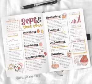 Fall Bullet Journal Layouts that are Better Than the Great Pumpkin