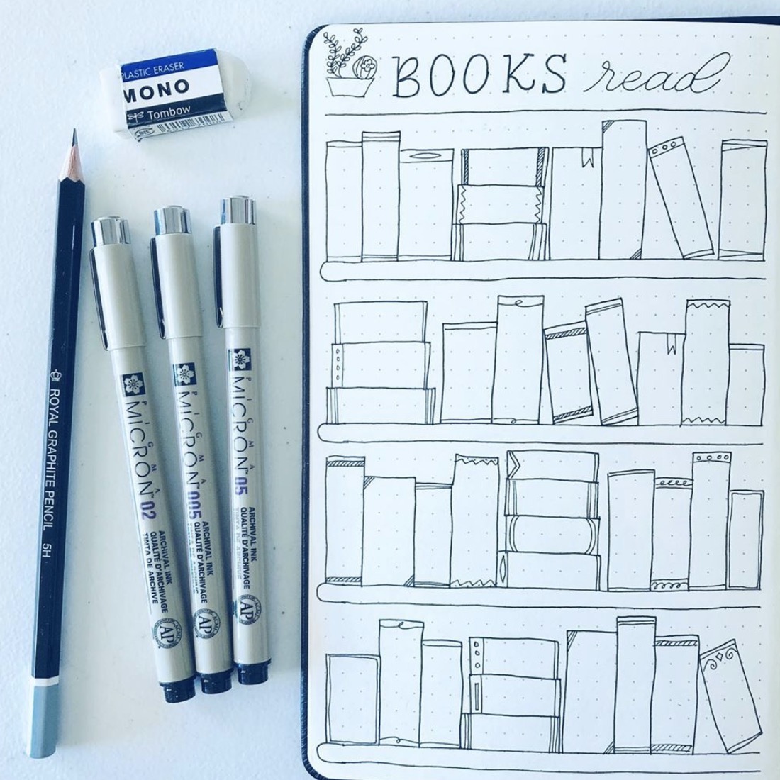 Easy How to Draw a Book Tutorials for Bujo Spreads