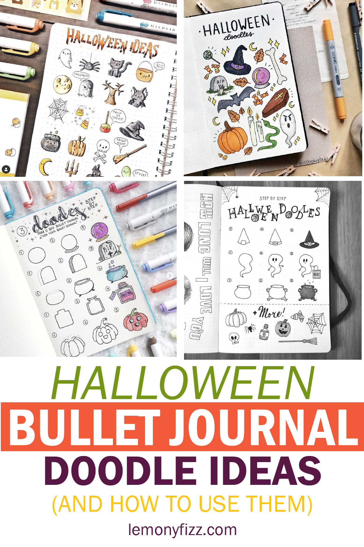 The Spookiest Halloween Bullet Journal Doodle Ideas
