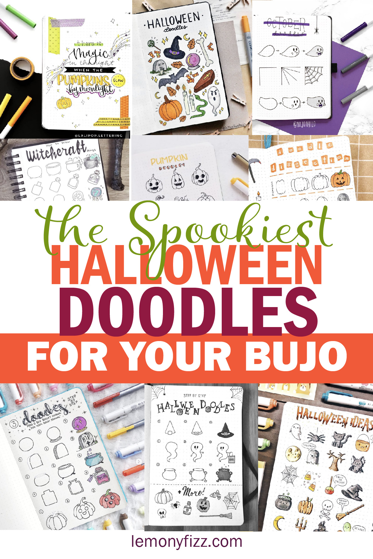 The Spookiest Halloween Bullet Journal Doodle Ideas