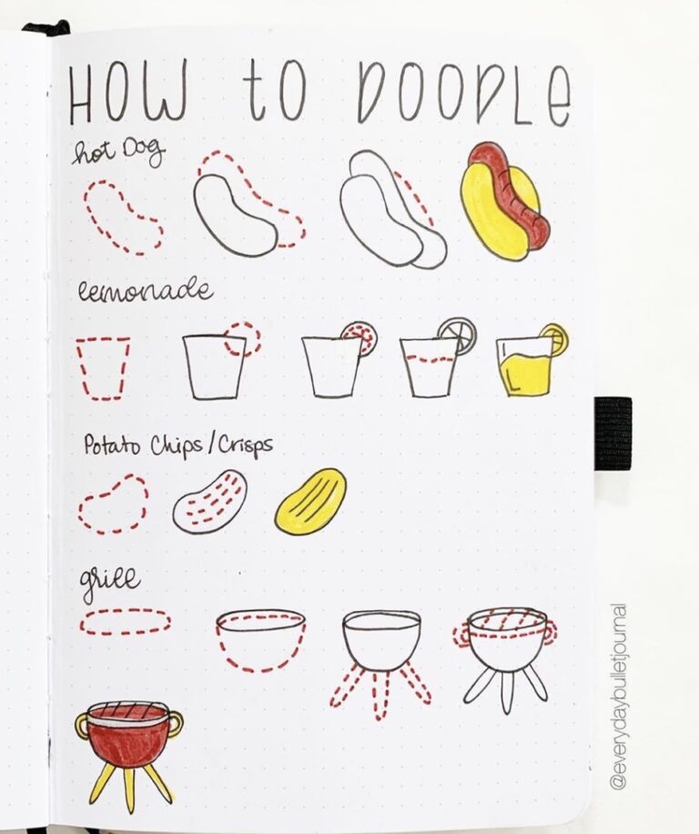 19 of The Best Step by Step Doodles to Draw in Your Planner