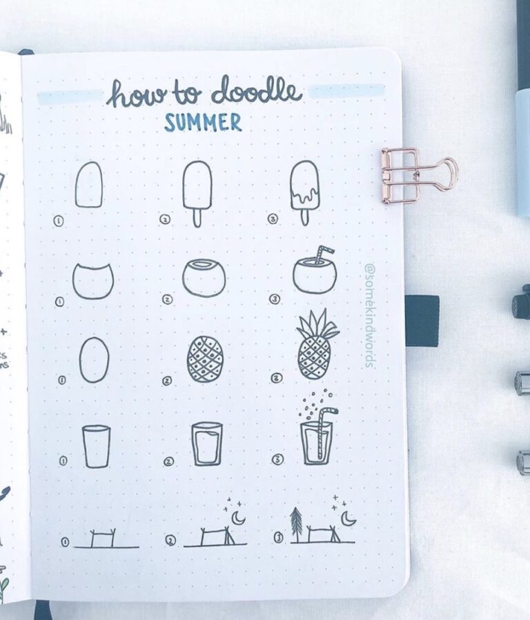 19 of The Best Step by Step Doodles to Draw in Your Planner