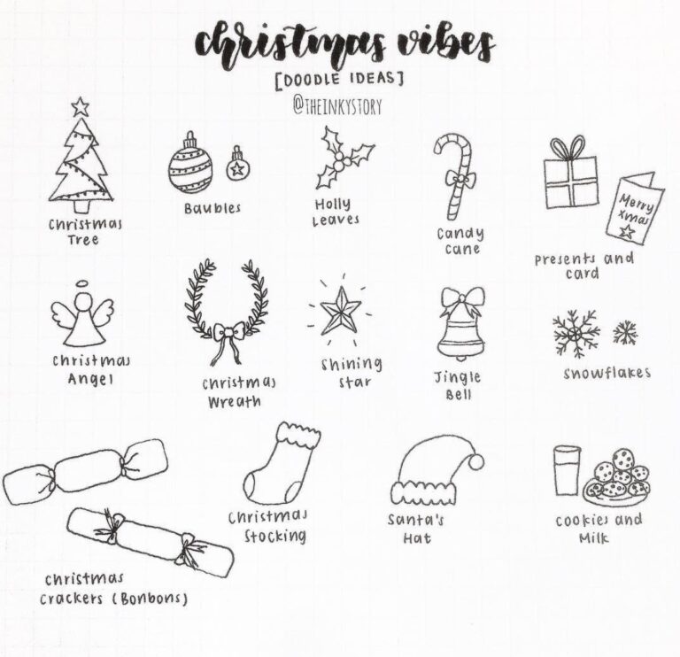 Crazy Simple Christmas Doodles for Your Bullet Journals