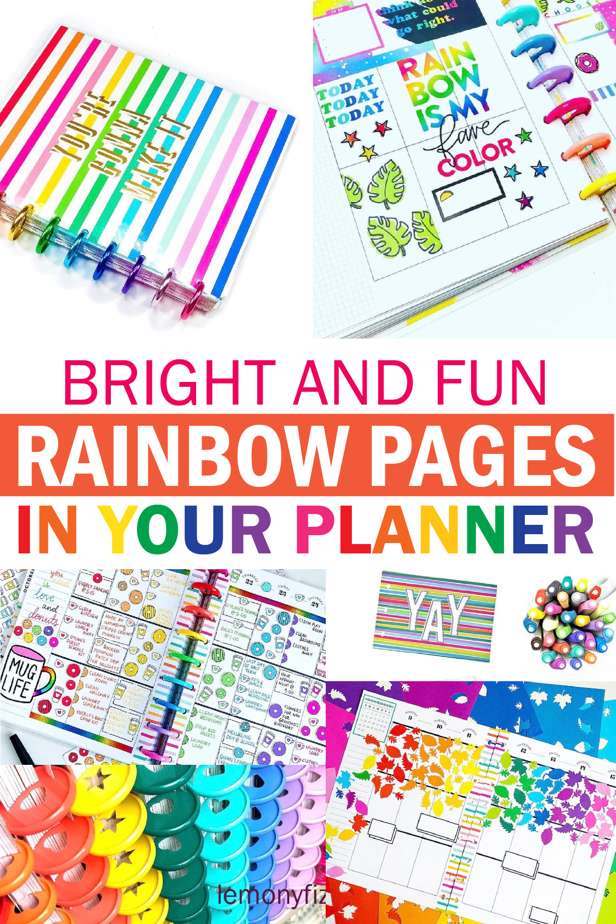 Rainbow Planner Spreads and Ideas for Cheery Inspiration