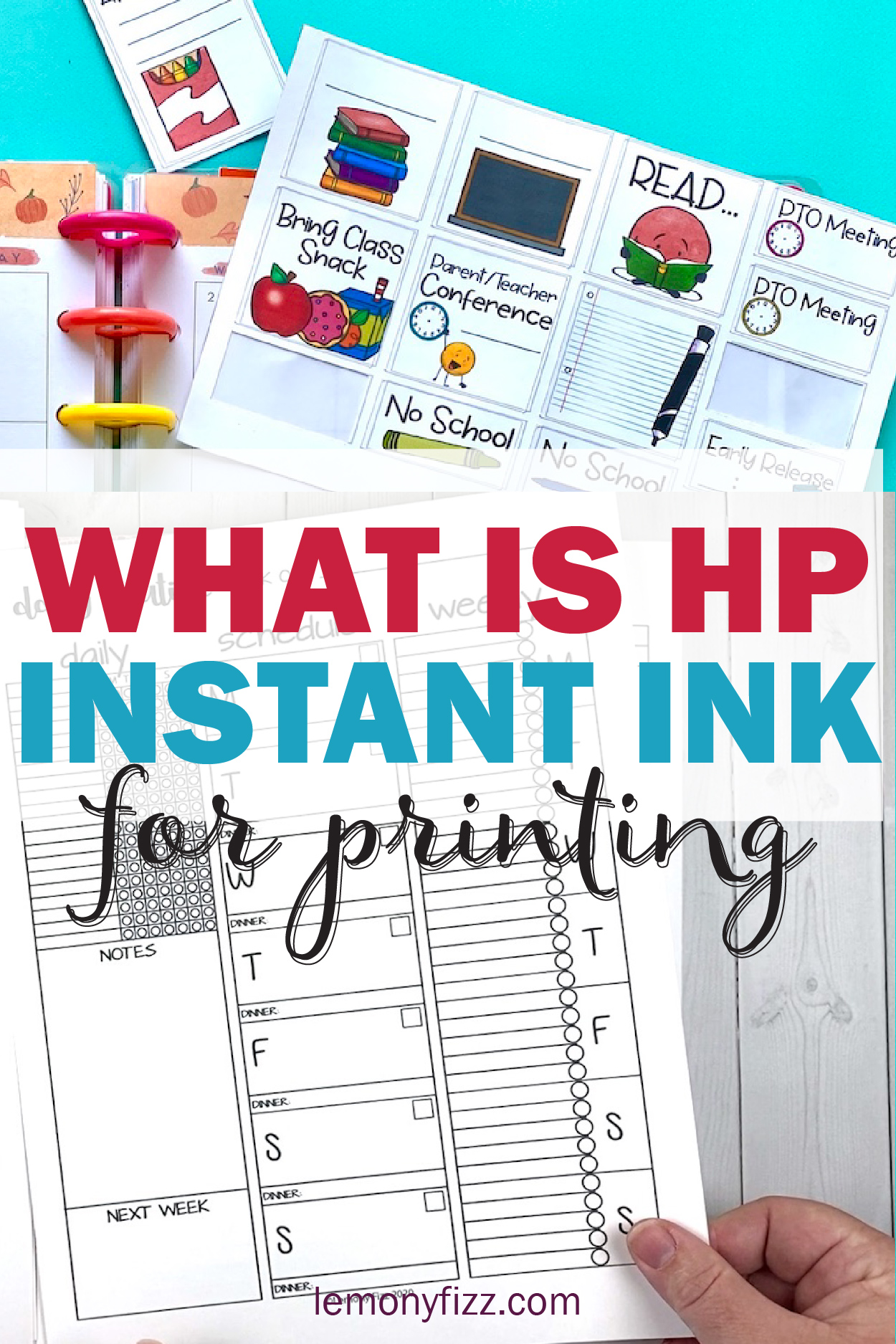 What is HP Instant Ink: Save Money Printing Planner Pages