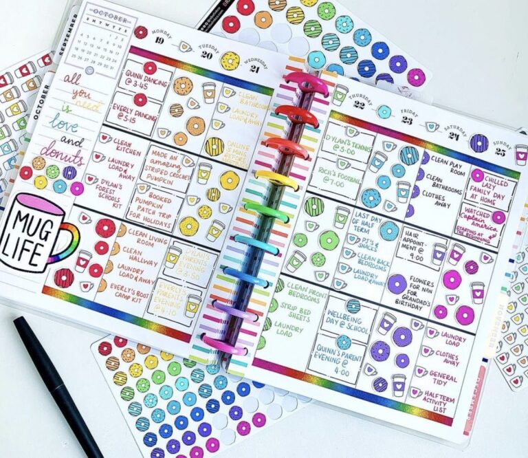 Rainbow Planner Spreads and Ideas for Cheery Inspiration