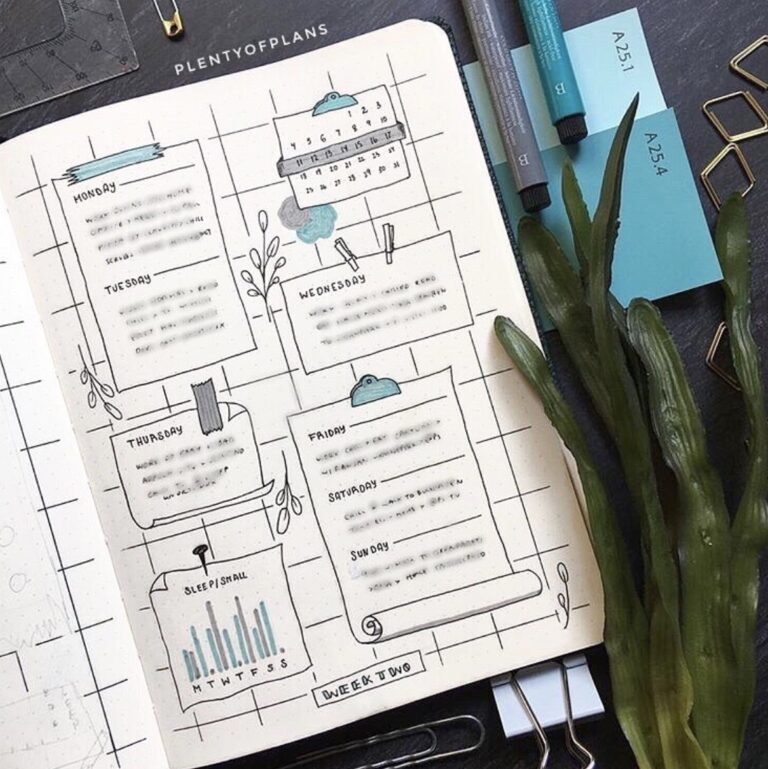Over 49 Inspiring Bullet Journal Weekly Spread Ideas
