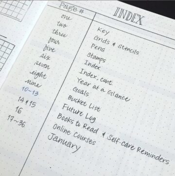 Quick and Easy Bullet Journal Index Ideas to Use in Your Bujo