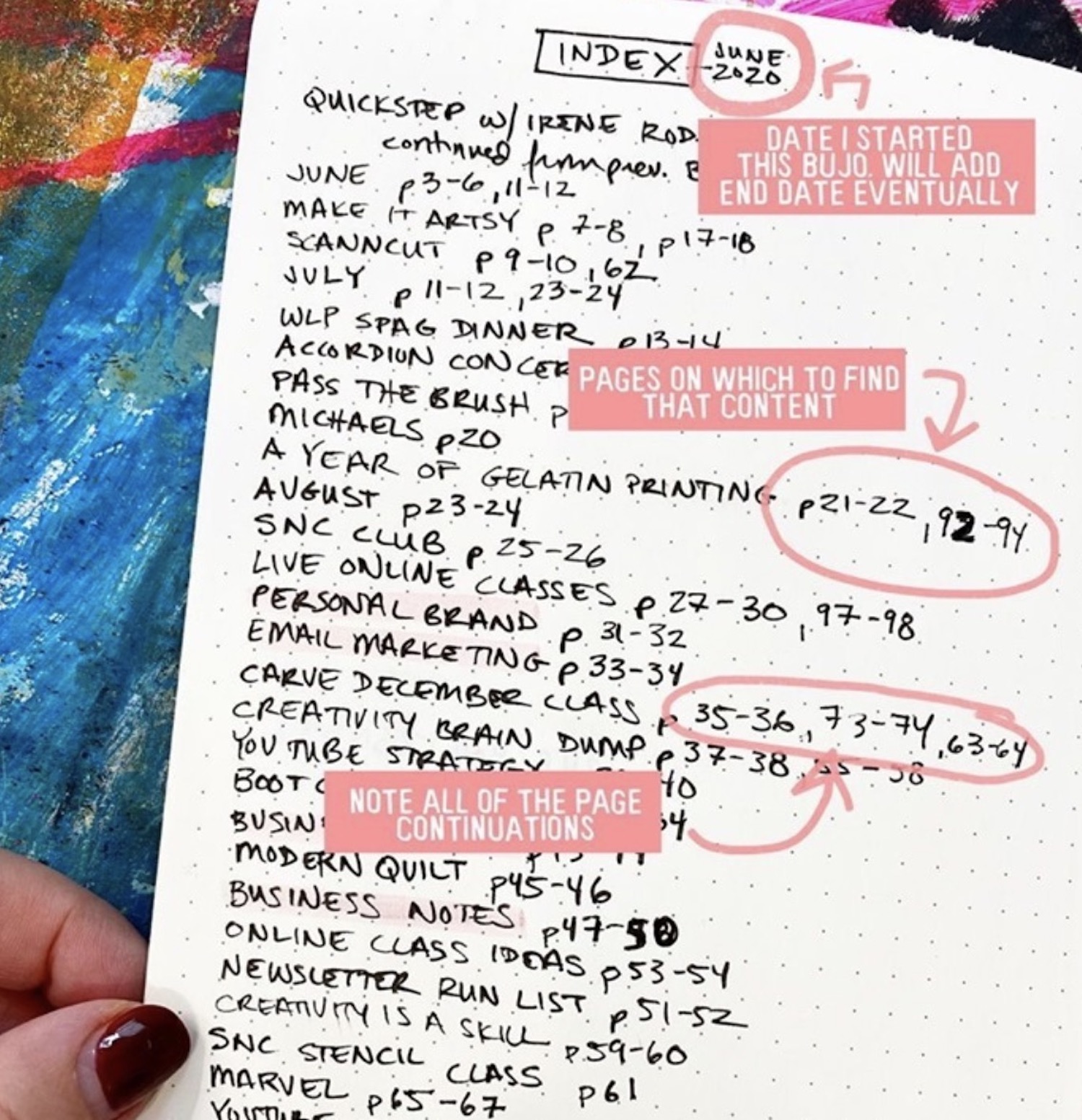 Quick and Easy Bullet Journal Index Ideas to Use in Your Bujo