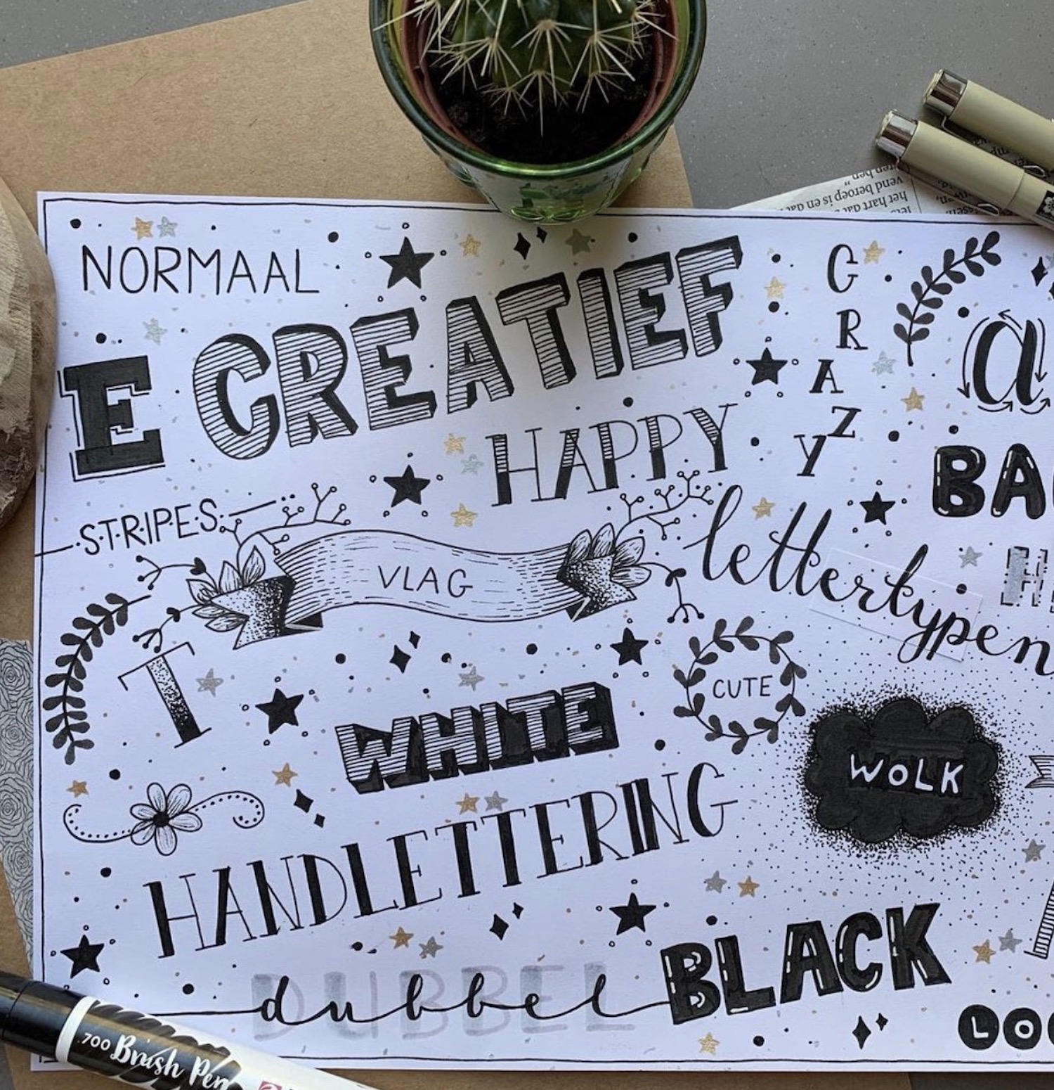 How do you practice hand lettering for beginners?