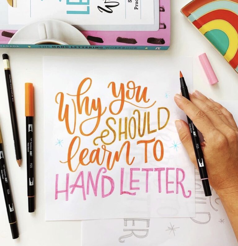 How do you practice hand lettering for beginners?