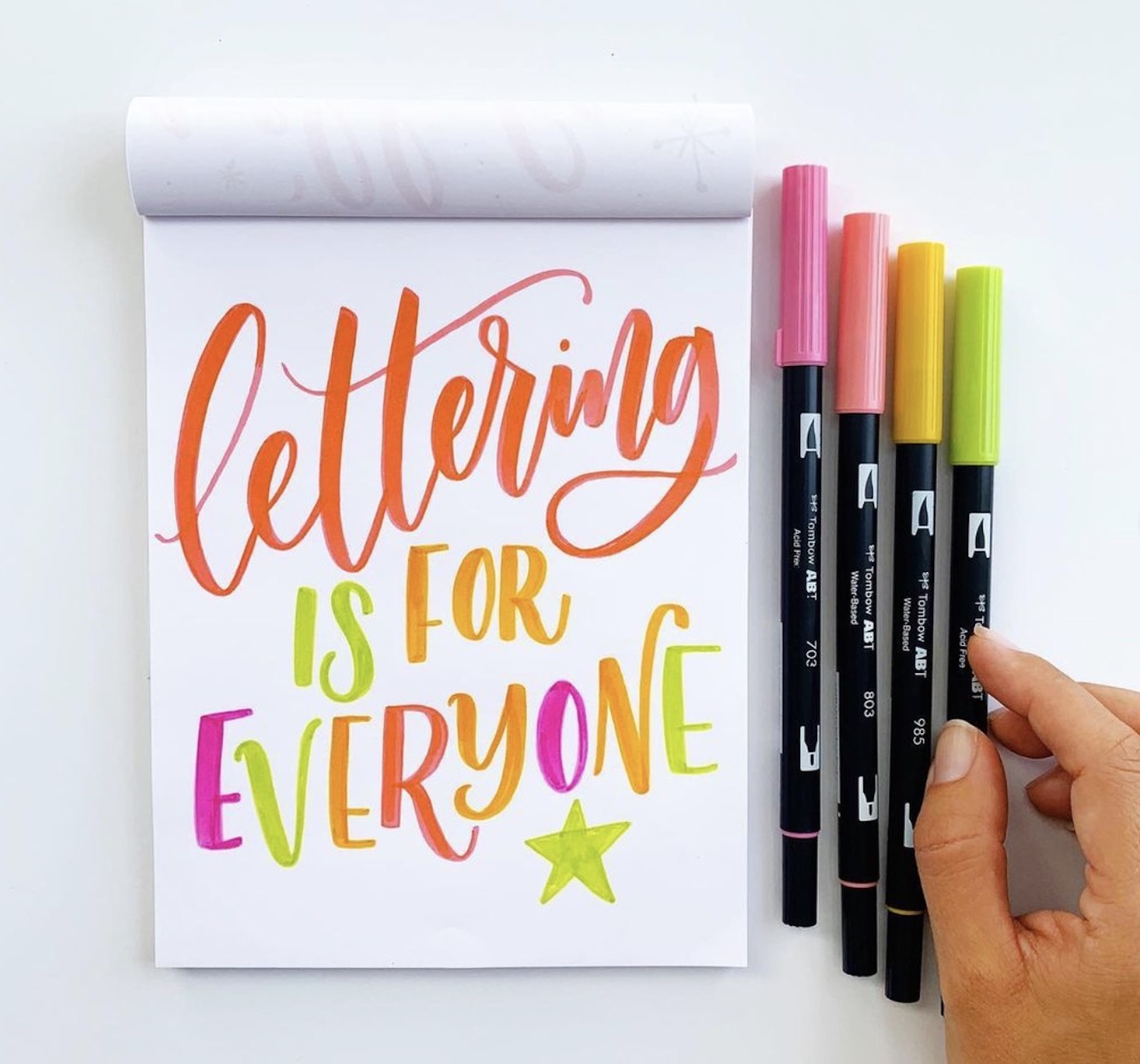 How do you practice hand lettering for beginners?