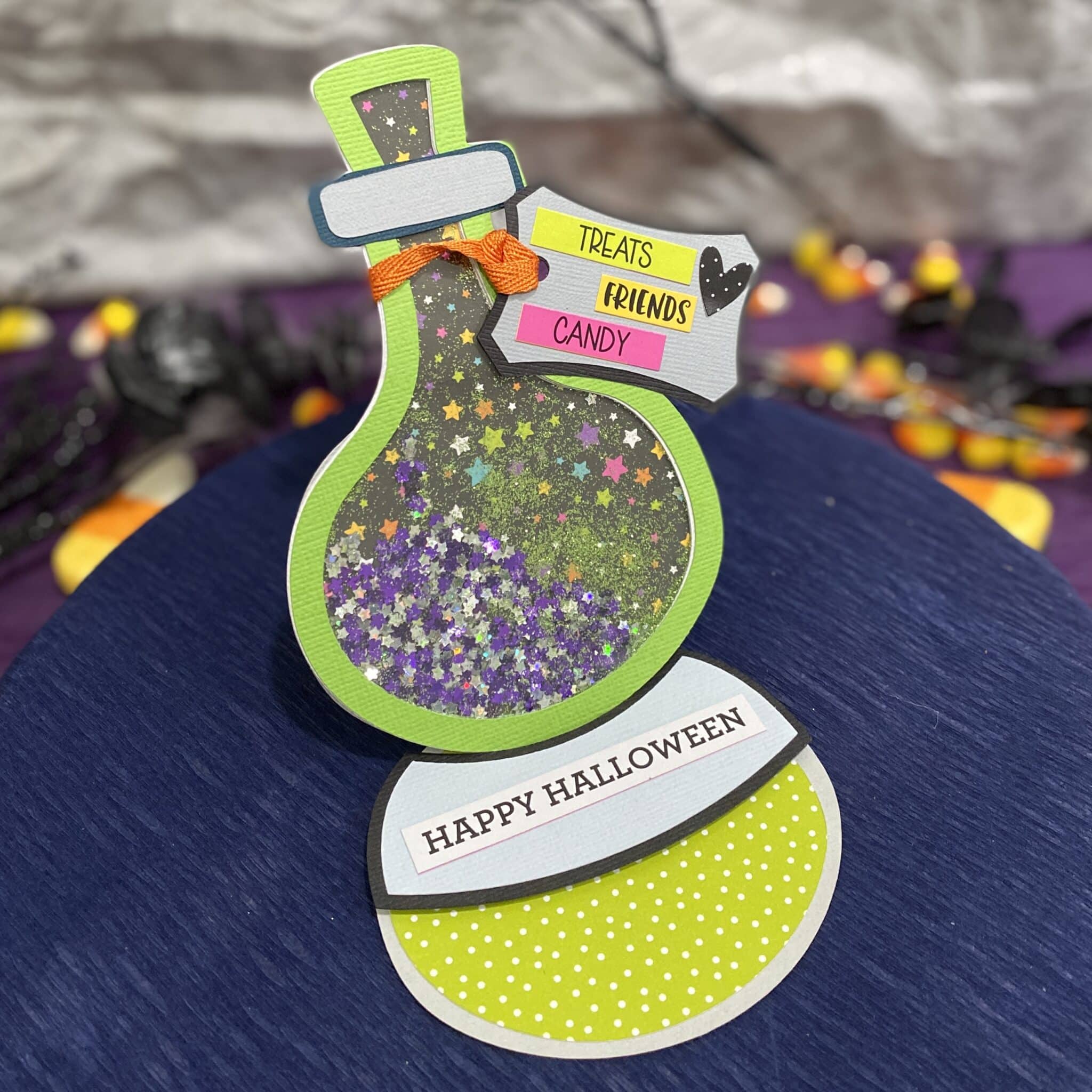 8 Easy Steps to a Halloween Potion Easel Shaker Card