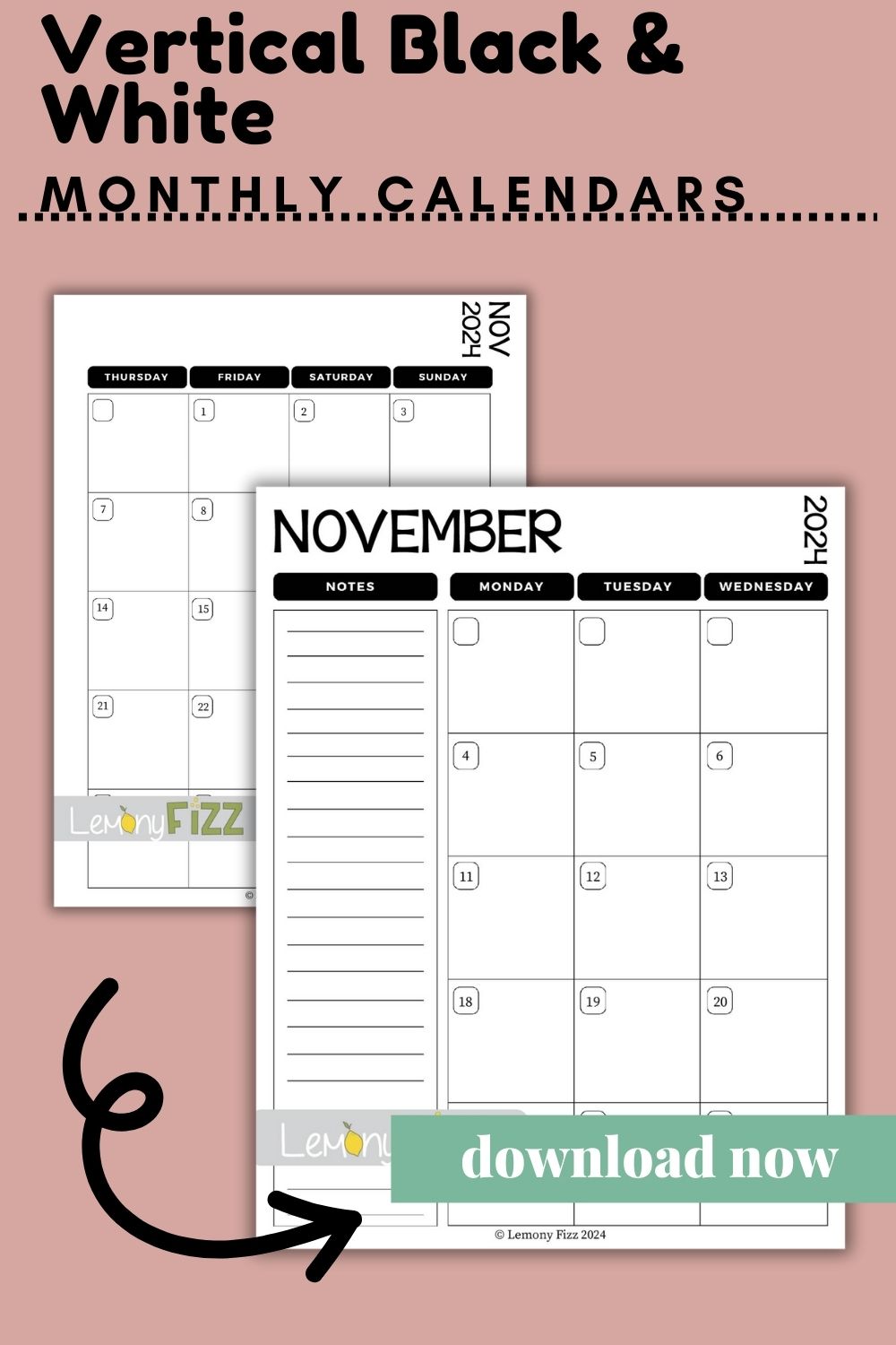 15 Printable November Calendars: Your Guide to a Well-Planned Month