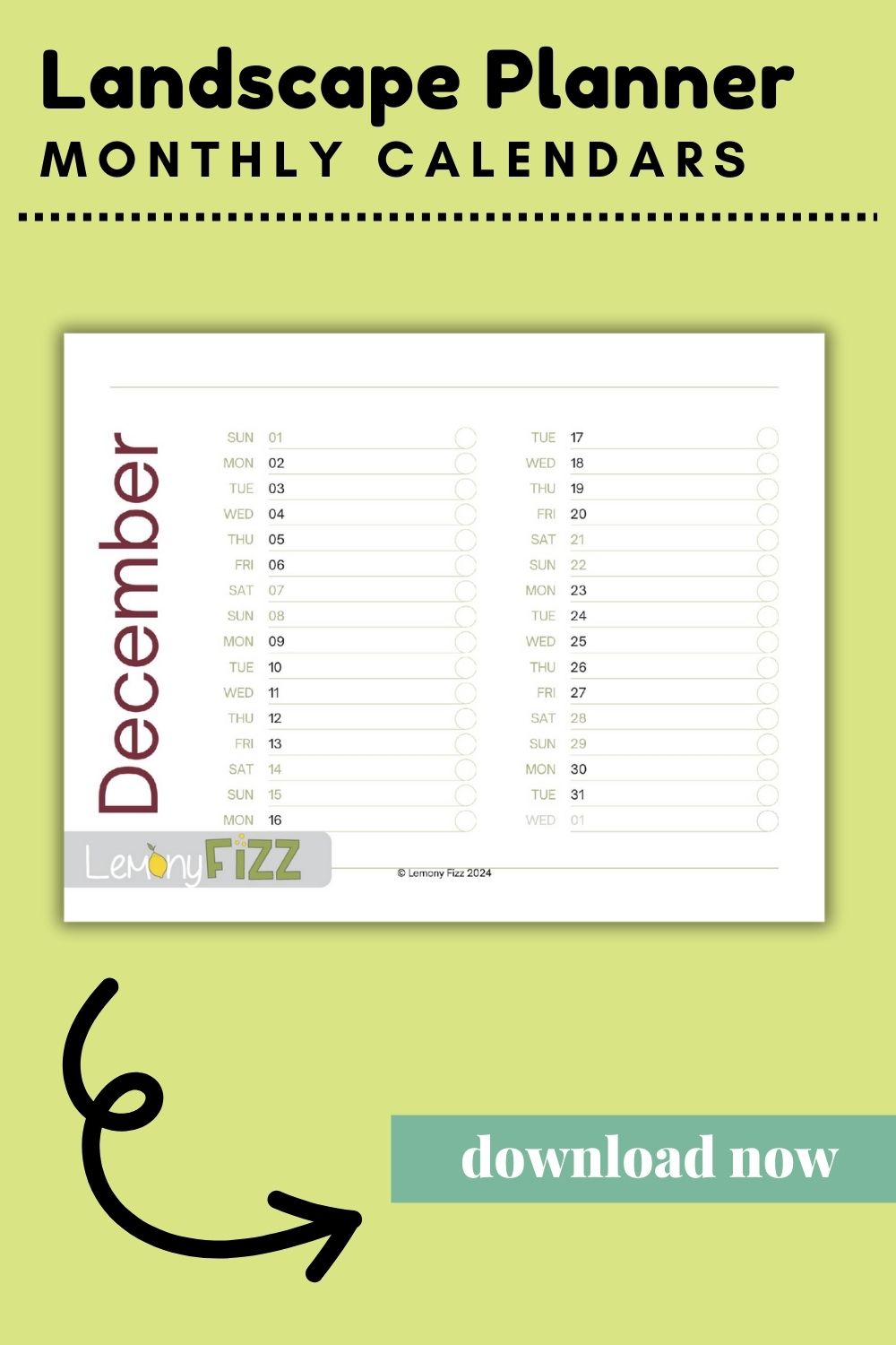 15 Printable December Calendars: Organize Your End of the Year