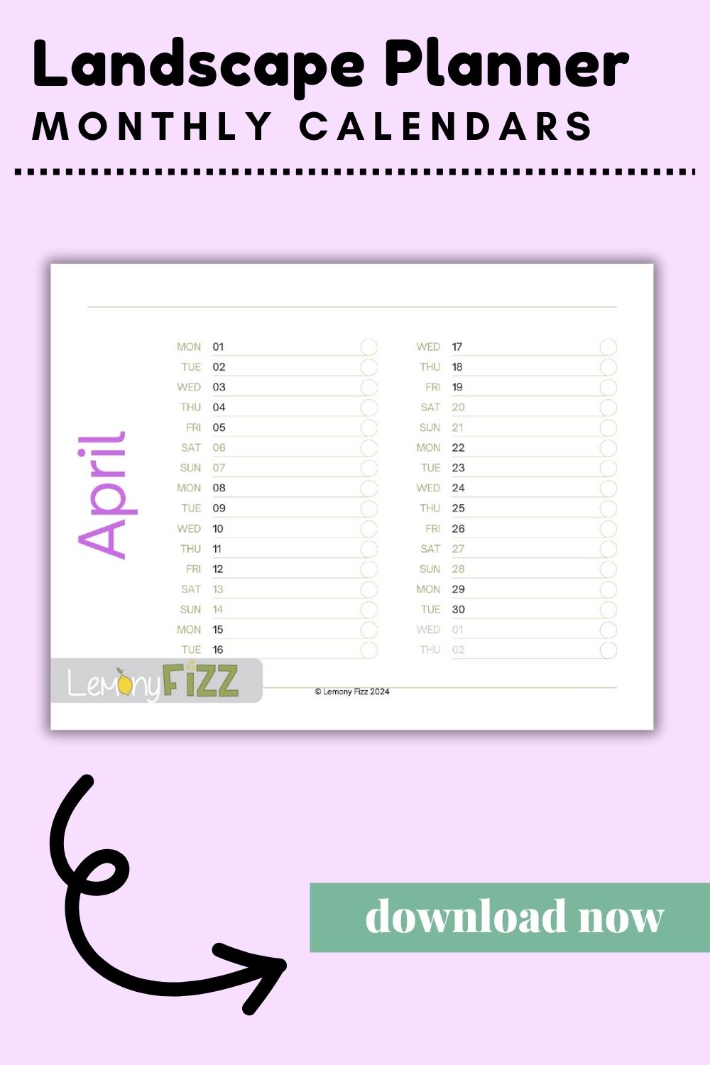 15 Printable April Calendars: Organize Your Spring Schedule