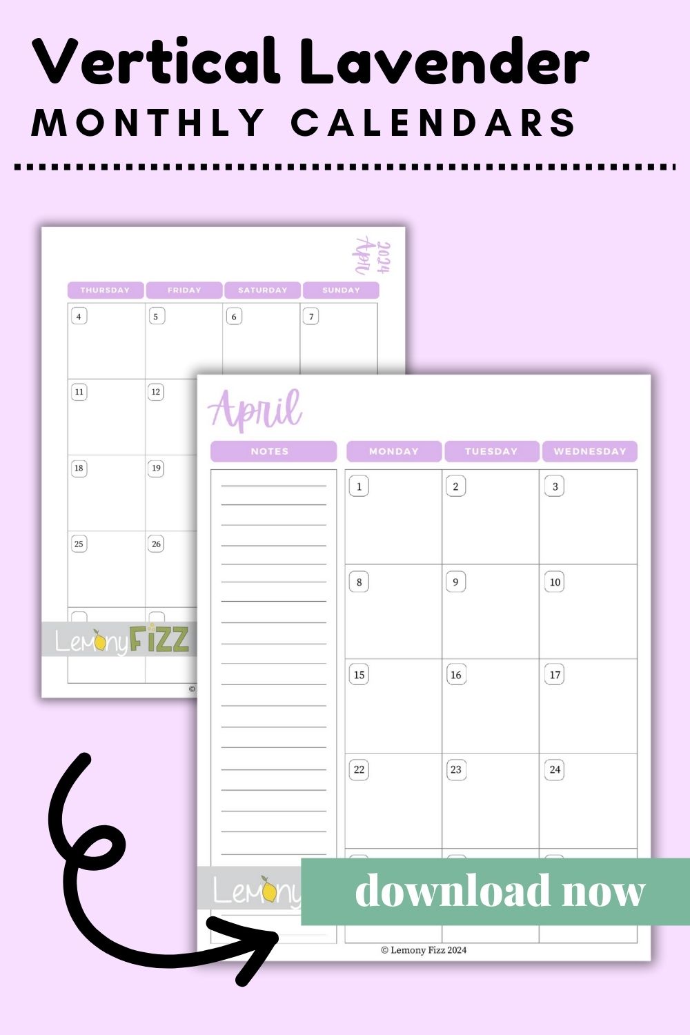 15 Printable April Calendars: Organize Your Spring Schedule