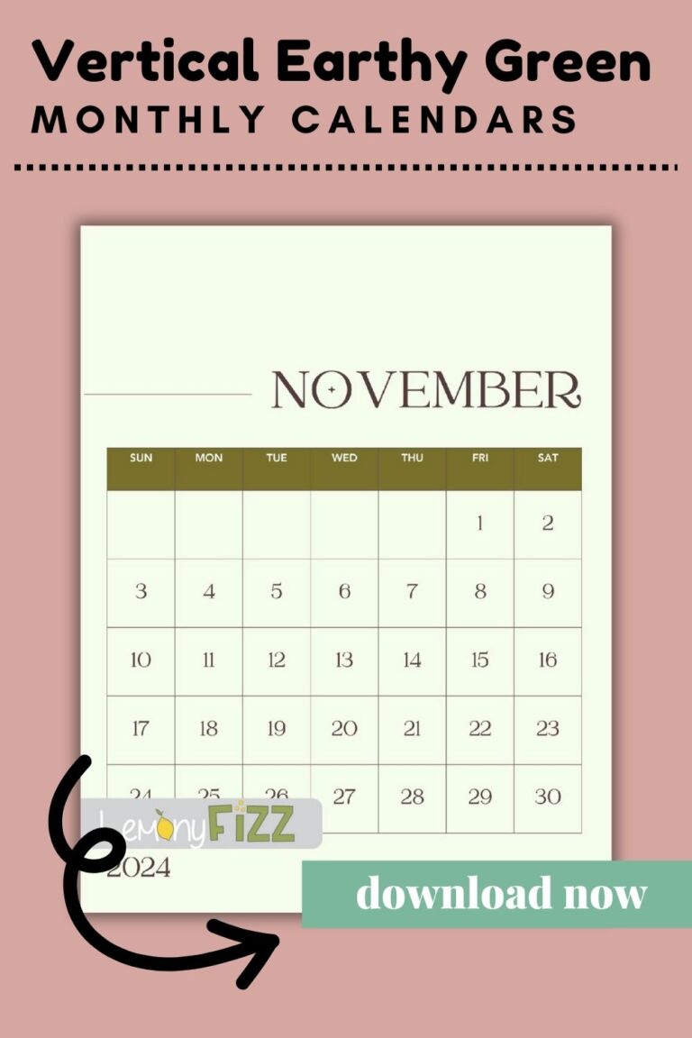 15 Printable November Calendars: Your Guide to a Well-Planned Month