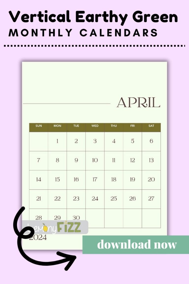 15 Printable April Calendars: Organize Your Spring Schedule