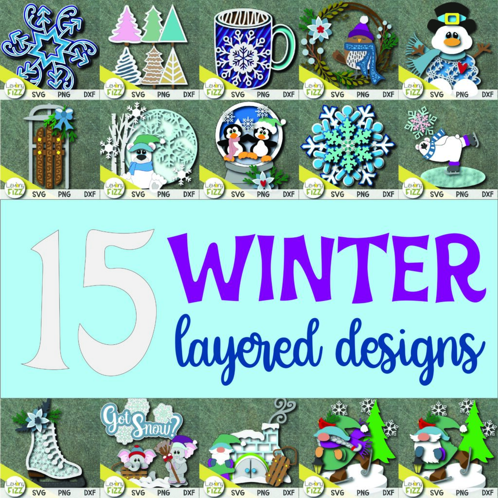 MEGA Winter Bundle 2022 - SVG Paper Craft Files - LemonyFizz