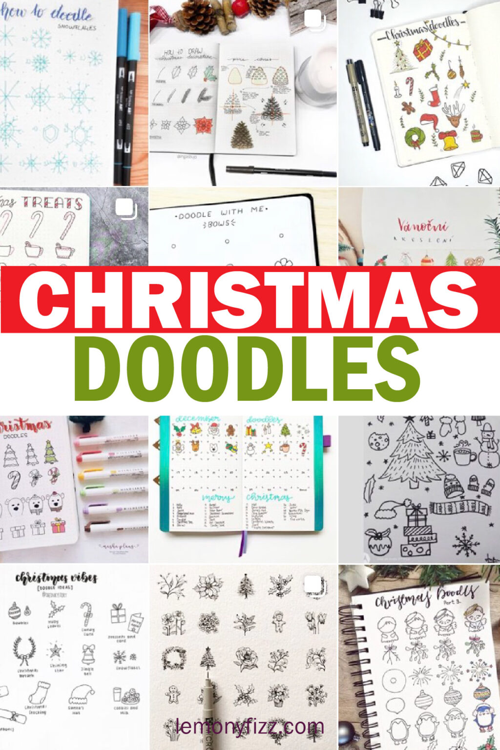 Easy Christmas Doodles Lemonyfizz