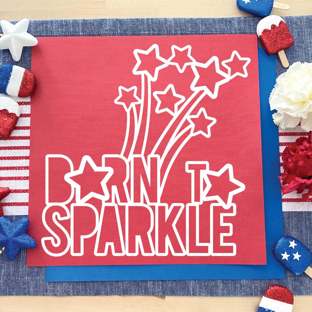 4th of July Scrapbook Title Overlay Craft SVG File - LemonyFizz