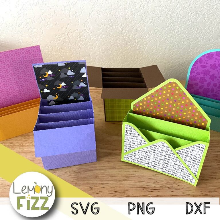 Box Card Templates: Set of 5 Envelope, Stadium, Long, Regular, Flaps ...