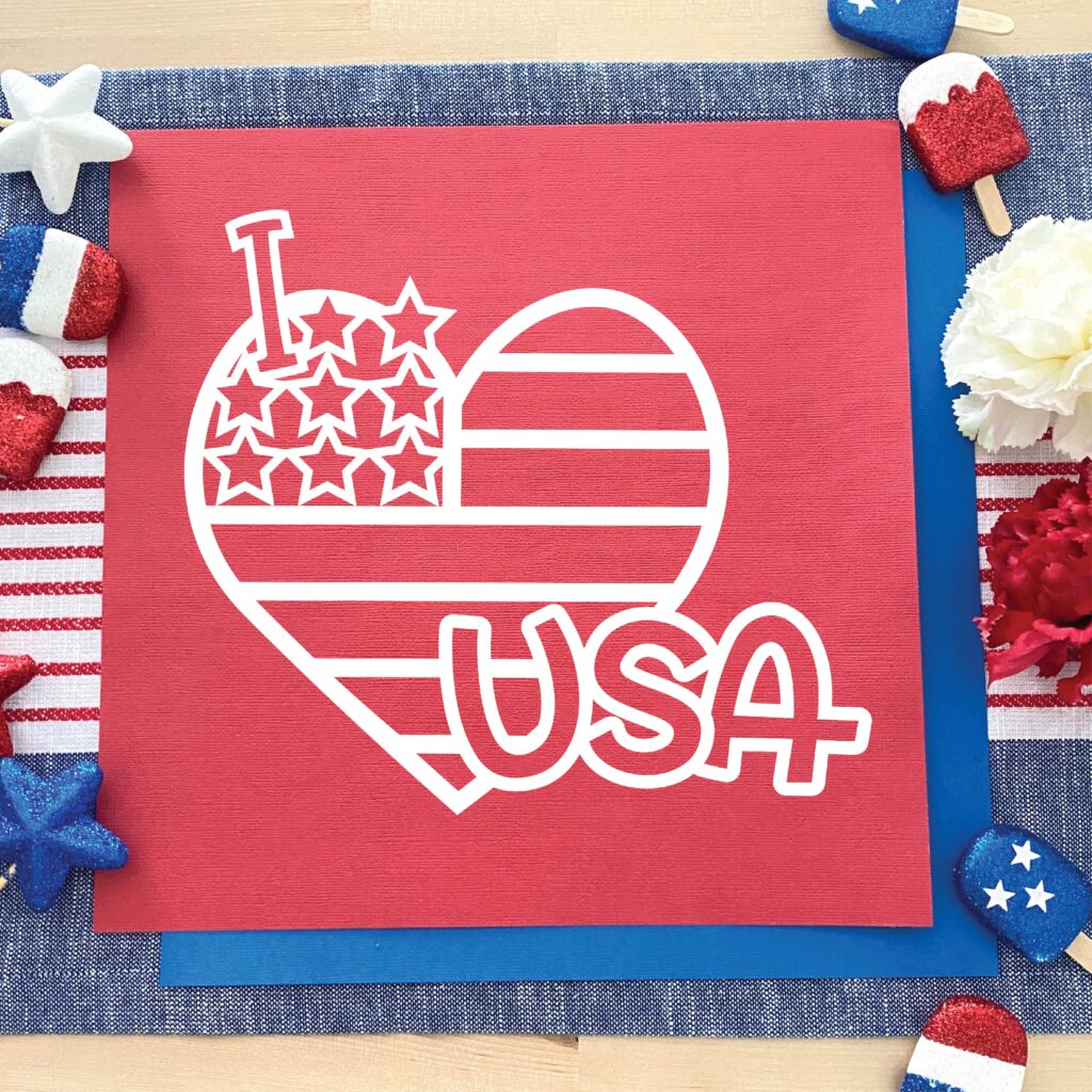 4th of July Scrapbook Title Overlay Craft SVG File - LemonyFizz