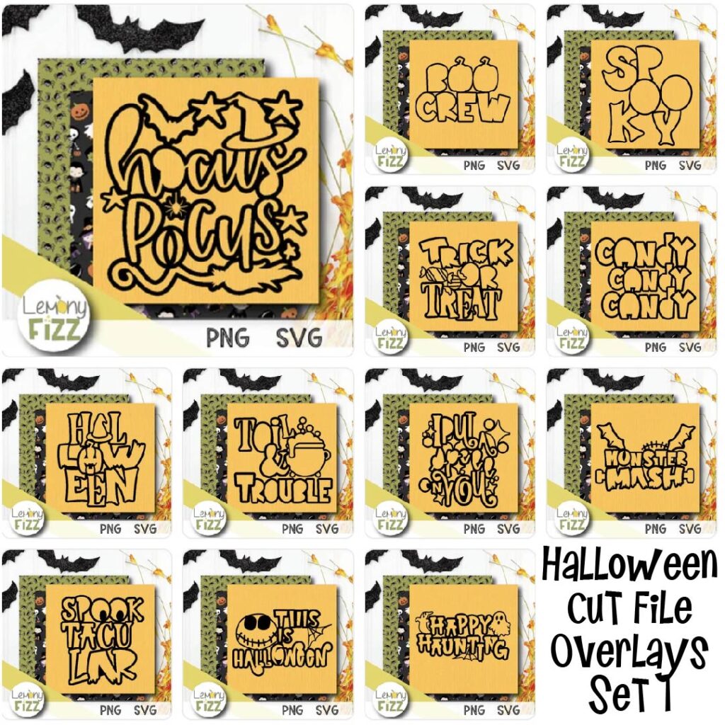 MEGA Halloween Bundle Set - SVG Paper Craft Files - LemonyFizz