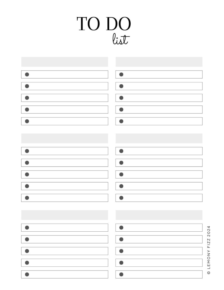 13 Easy to Print To Do Lists to Increase Productivity