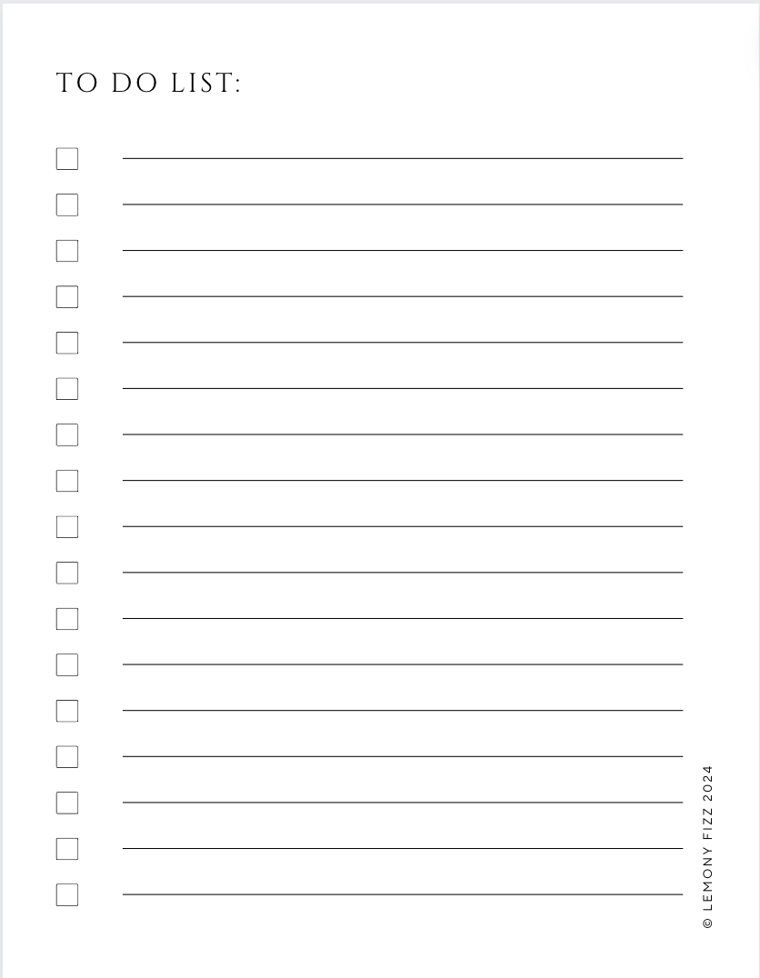 13 Easy to Print To Do Lists to Increase Productivity