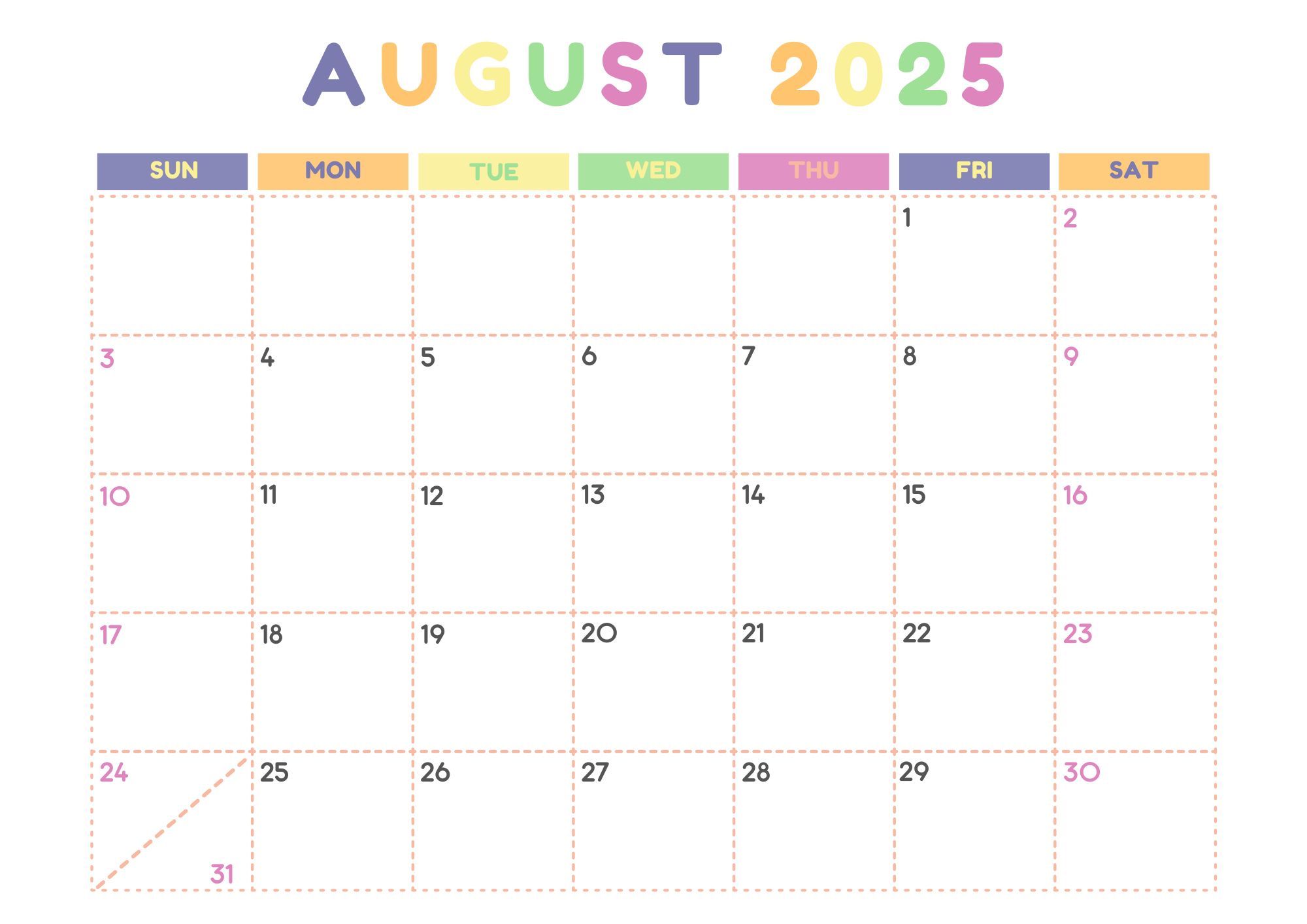 2024 & 2025 Printable Monthly Calendar: Stay Organized Effortlessly