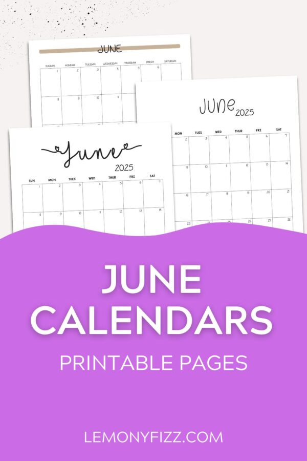 15 Printable June Calendar: Free Planner Pages