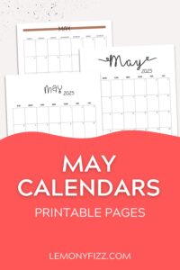 Printable May Calendars: 15 Free Monthly Calendars