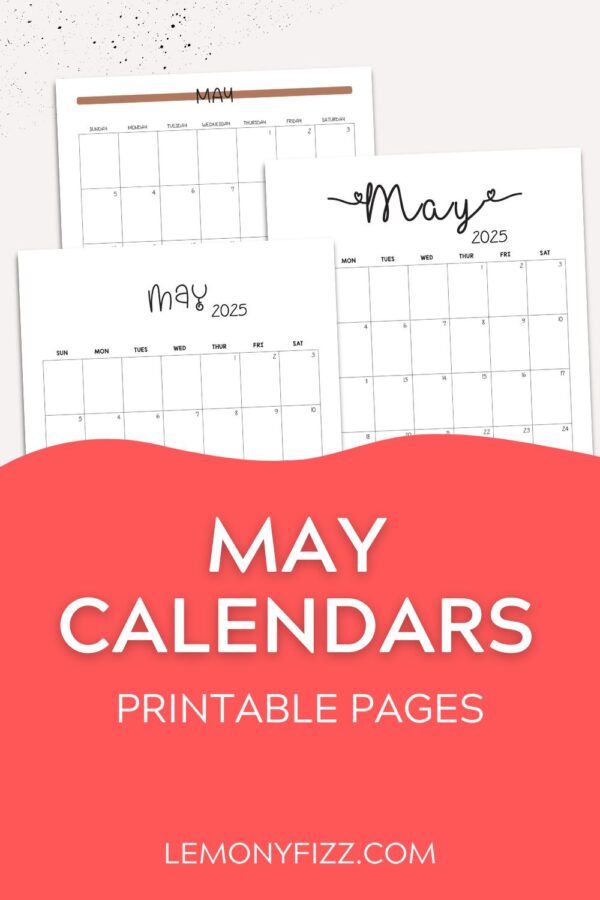 Printable May Calendars: 15 Free Monthly Calendars