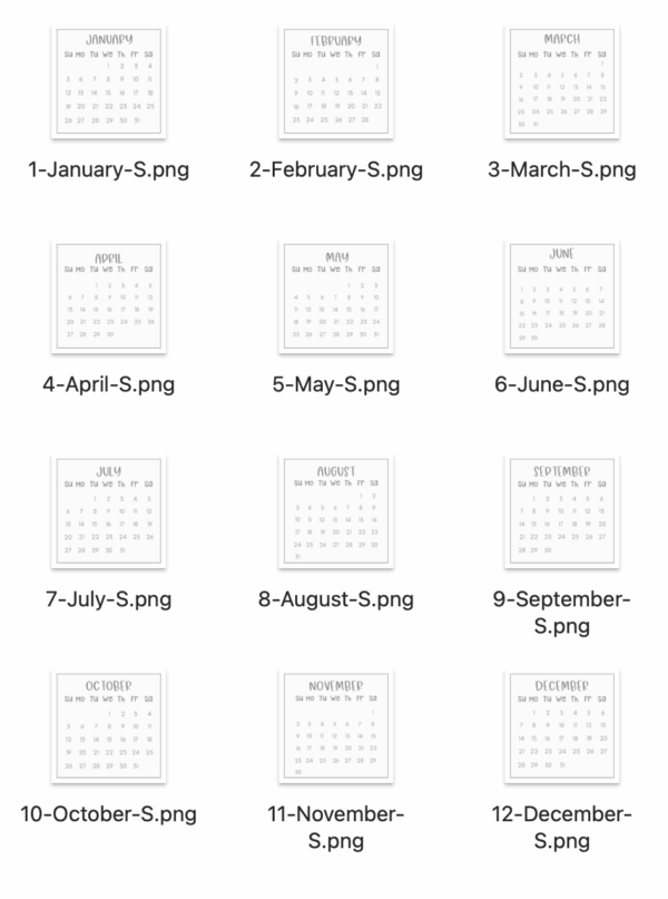 2025 Mini Calendars for Goodnotes – Pretty, Practical, and Ready to Use